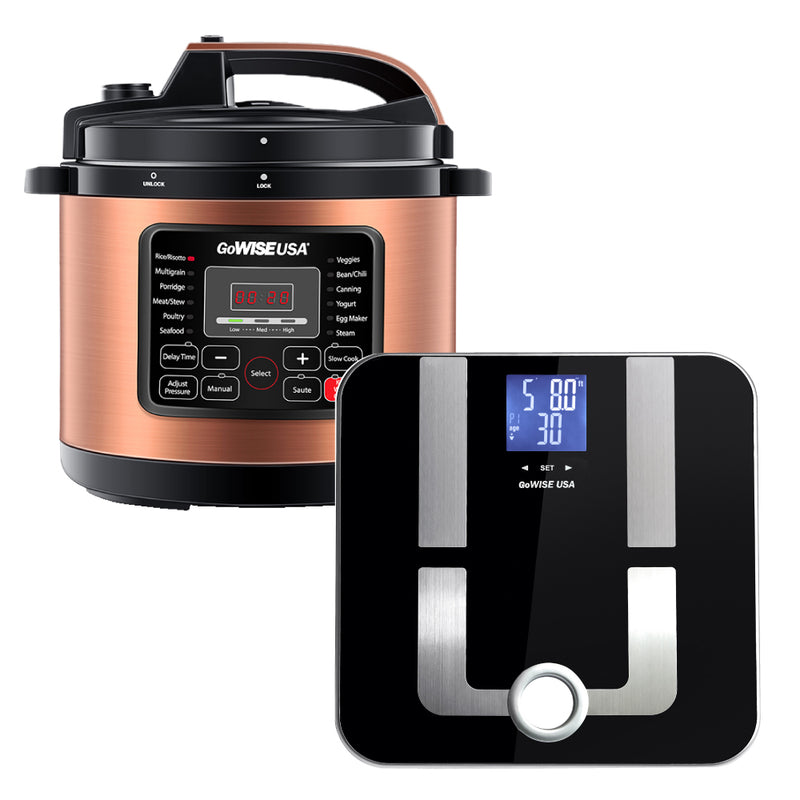 12-in-1 Pressure Cooker + Body Fat Scale